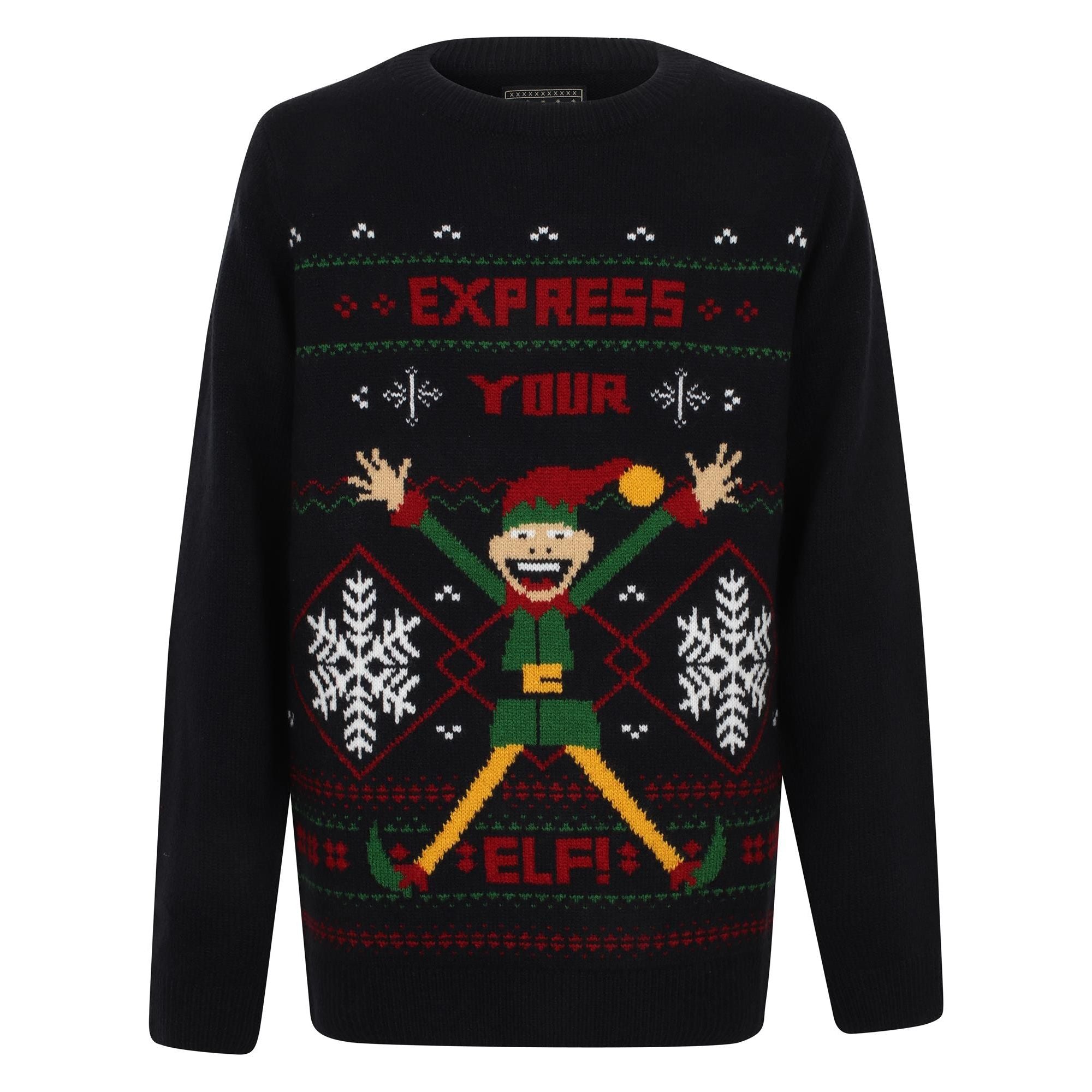 Childrens Knitted Express Your Elf Christmas Jumper – STC Stores